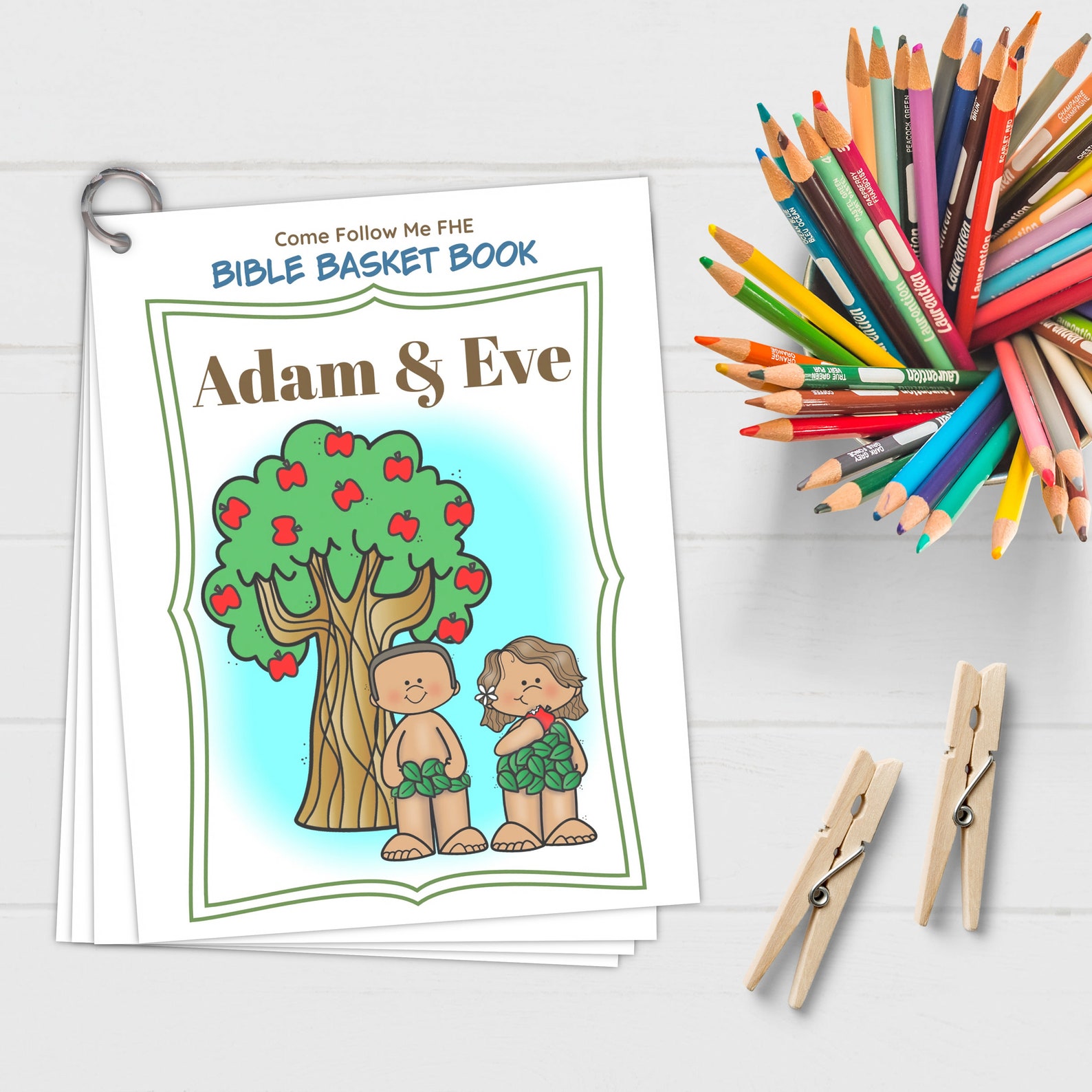 Adam and Eve Bible Basket Book // 2022 Primary, Come Follow Me 2022 ...