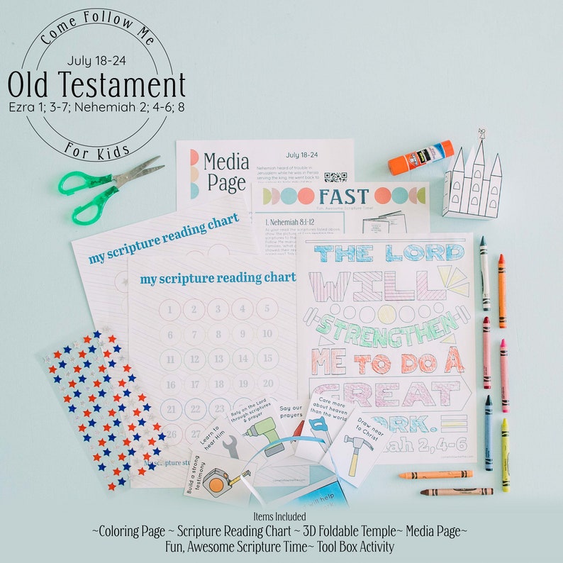 Come Follow Me Primary 2022 ELEMENTARY: Old Testament Lesson - Etsy