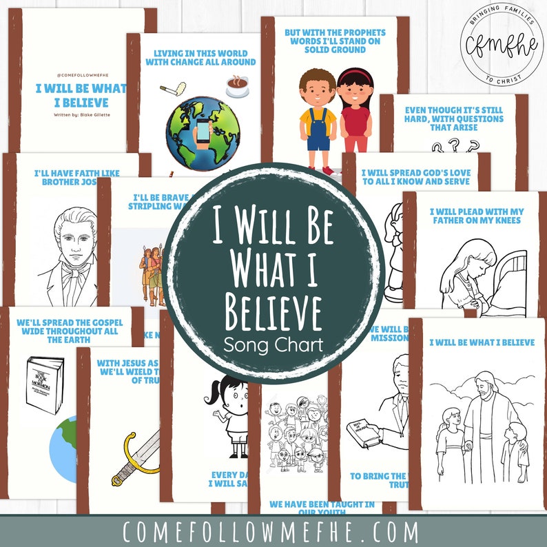 I Will Be What I Believe Song Chart // Primary, Singing Time, Primary ...