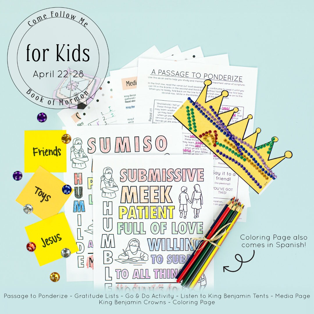 Come Follow Me Primary 2024 ELEMENTARY: Book of Mormon Lesson 17 April ...