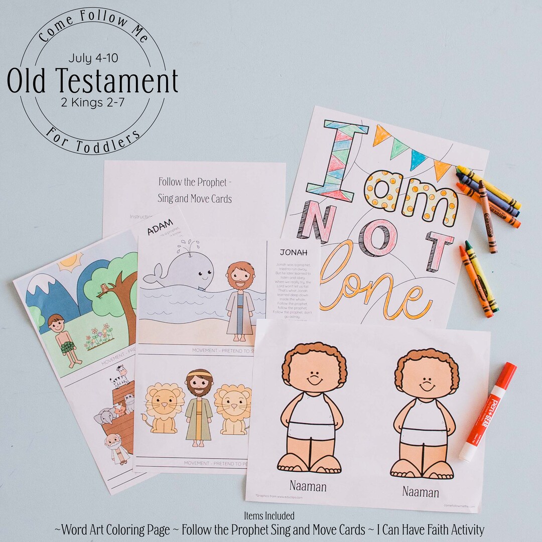 Come Follow Me Primary 2022 TODDLER: Old Testament Lesson 28 July 4 ...