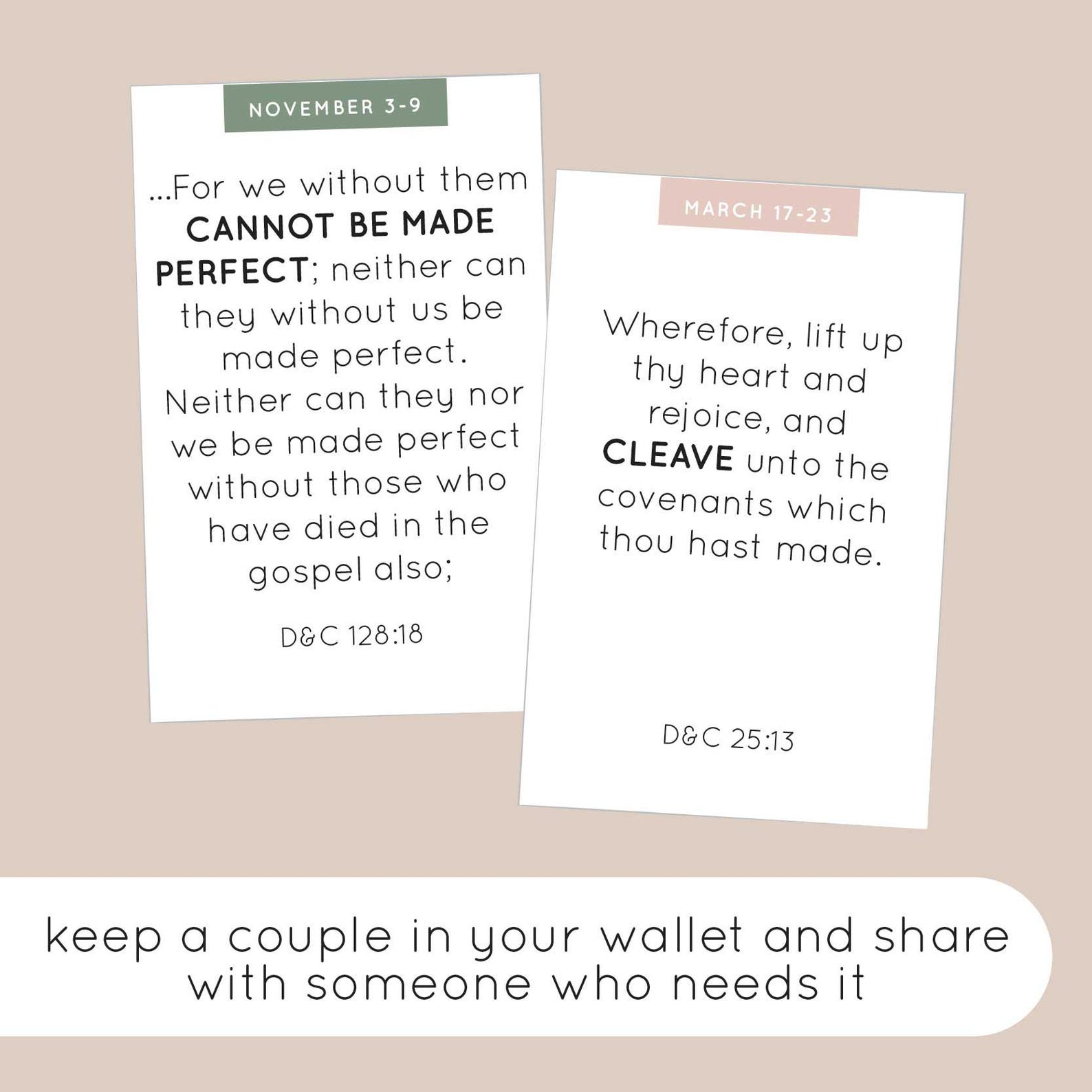 Teen Mini Scripture Cards | Doctrine and Covenants 2025 // Come Follow ...