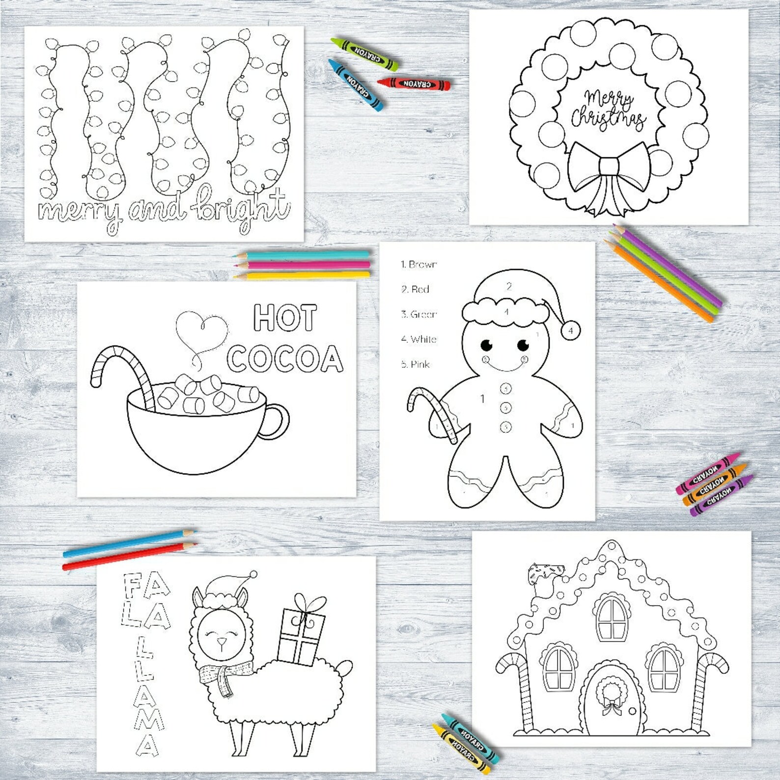 December 2022 Coloring Pages // Coloring, Color by Number, Holidays ...