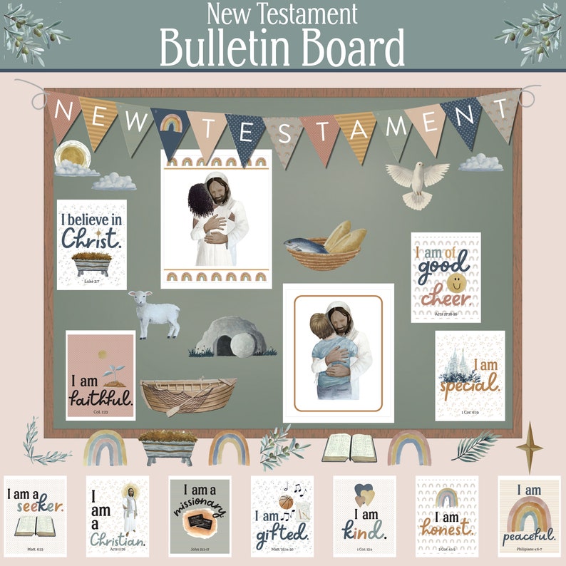New Testament 2023 Primary Bulletin Board Prints // LDS - Etsy