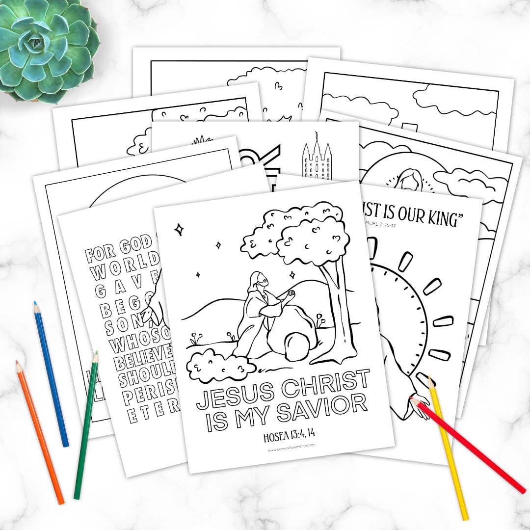 Easter Coloring Page Bundle // Coloring Pages, Holiday Coloring Page ...
