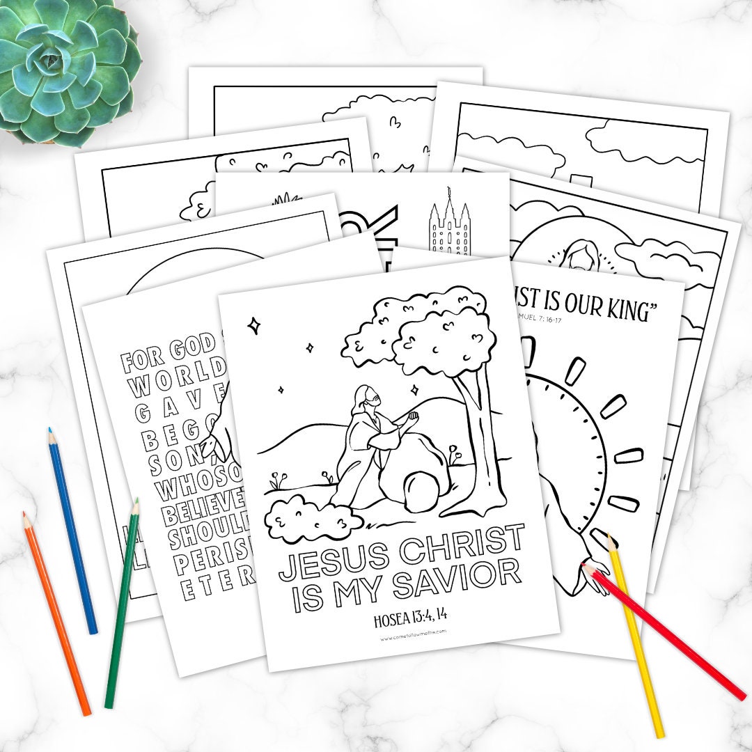 Easter Coloring Page Bundle // Coloring Pages, Holiday Coloring Page ...