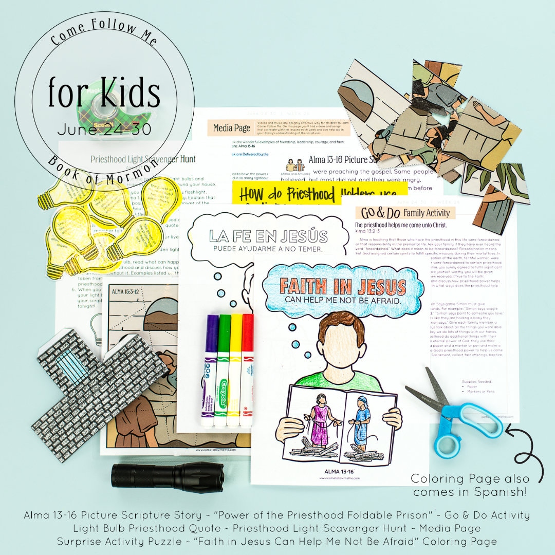 Come Follow Me Primary 2024 ELEMENTARY: Book of Mormon Lesson 26 June ...