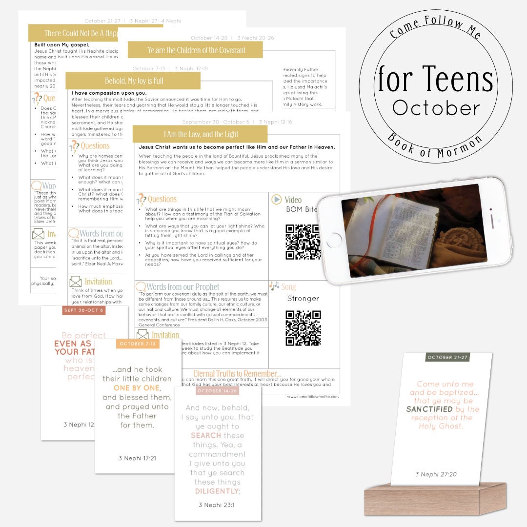 TEEN: Book of Mormon | October Lessons | Sept 30-oct 27 // Come Follow ...