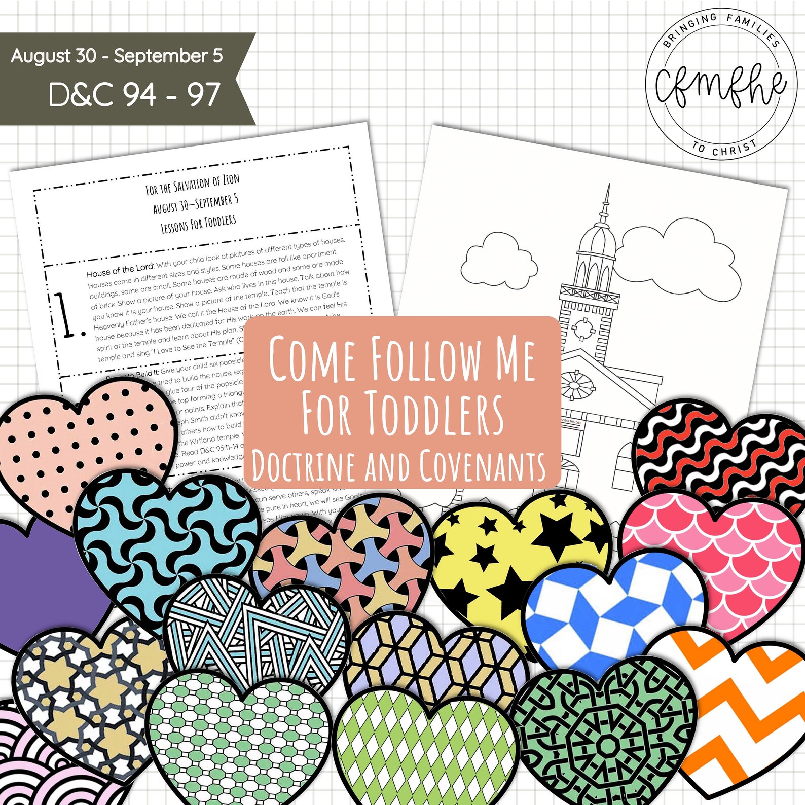 Come Follow Me 2021 TODDLER D&C Lesson 36 august 30 - Etsy