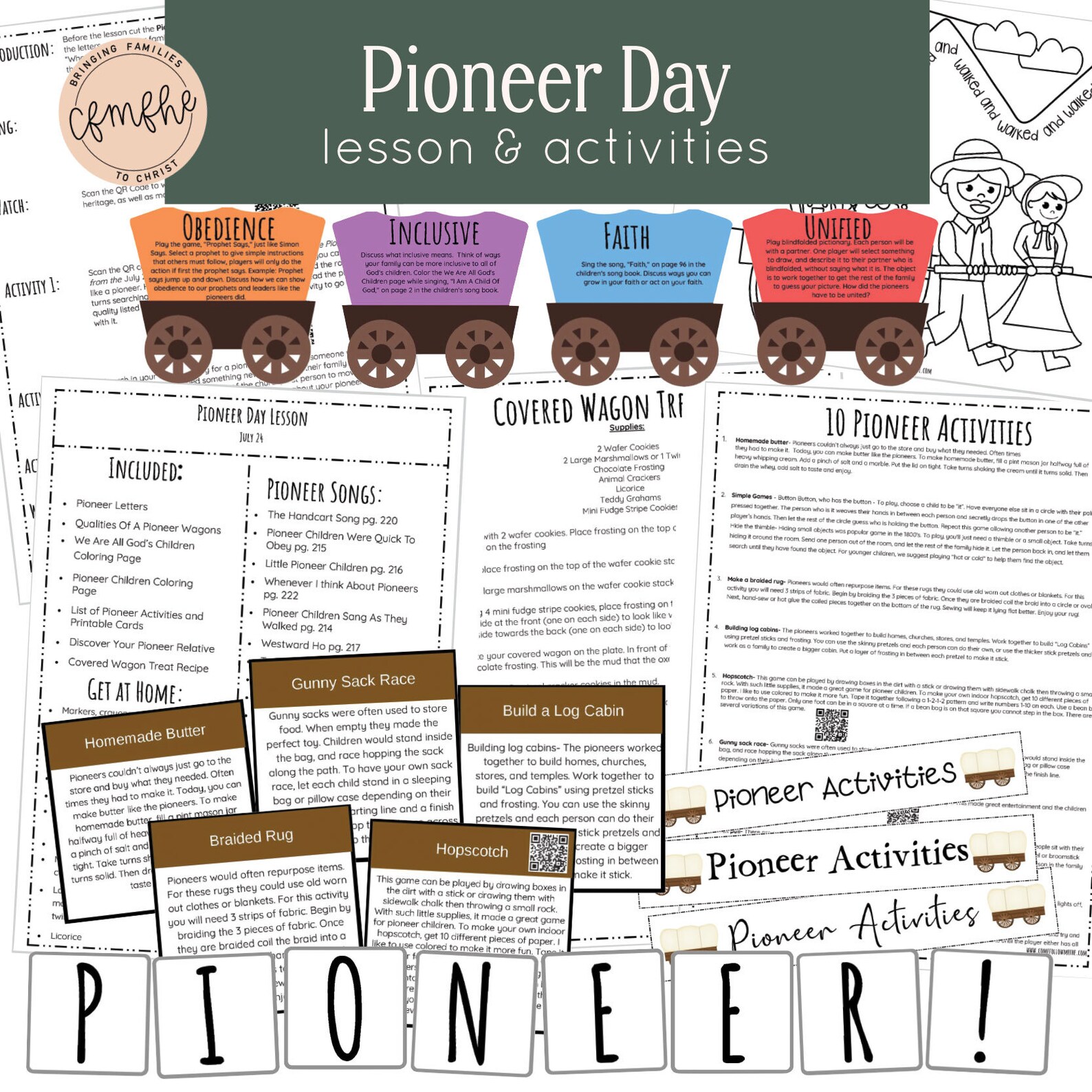 Pioneer Day Lesson and Activities // LDS Primary 2022 - Etsy