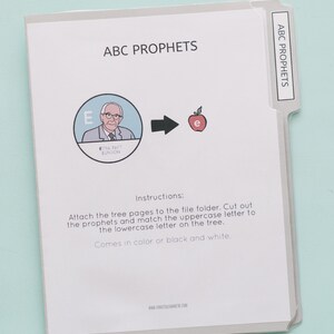 ABC Prophets File Folder Game - Etsy