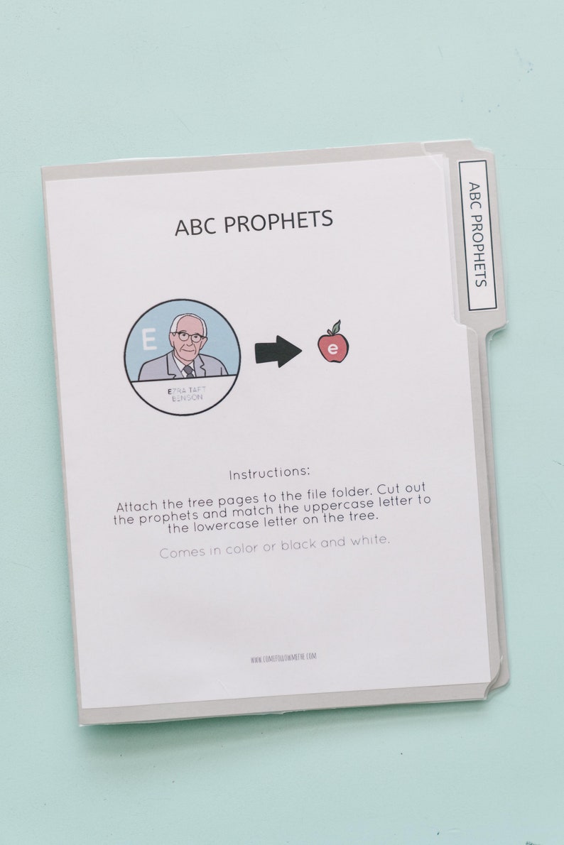 ABC Prophets File Folder Game - Etsy
