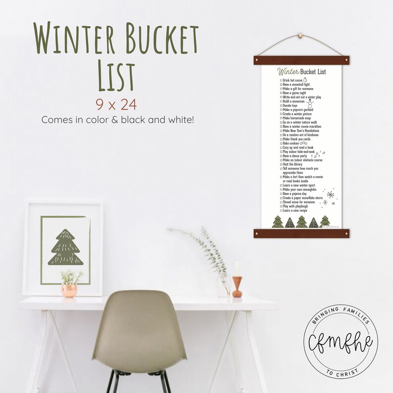 Seasonal Bucket Lists // Winter Bucket List Fall Bucket List - Etsy