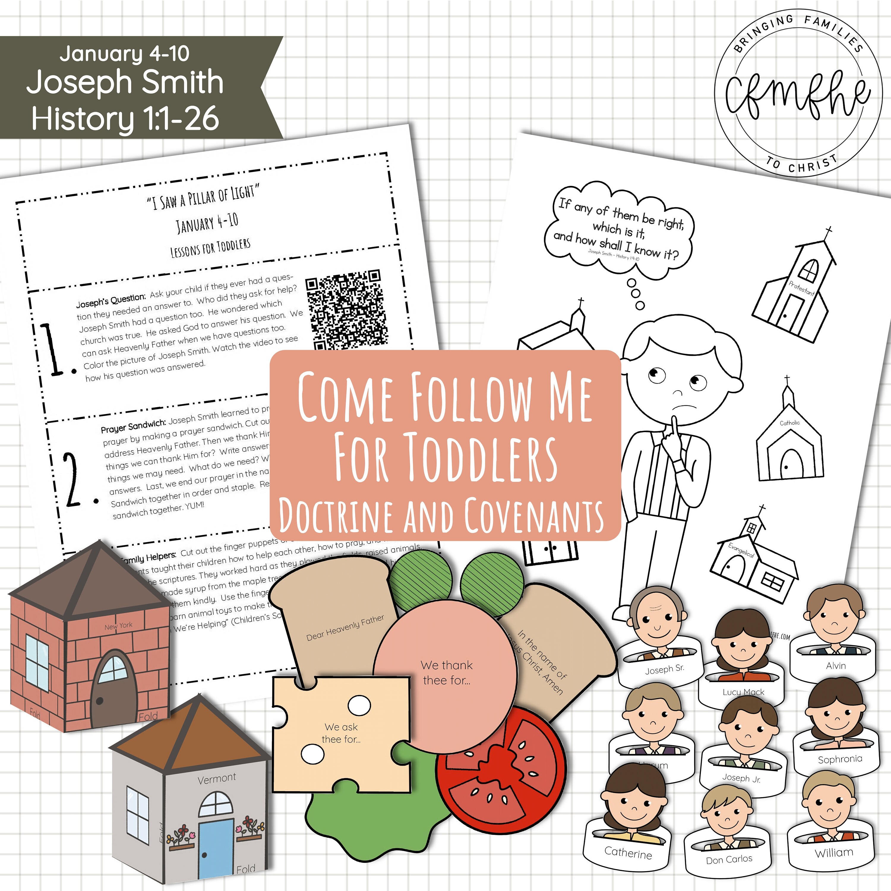 Come Follow Me 2021 TODDLER D&C Lesson 2 Jan 4 10 // | Etsy
