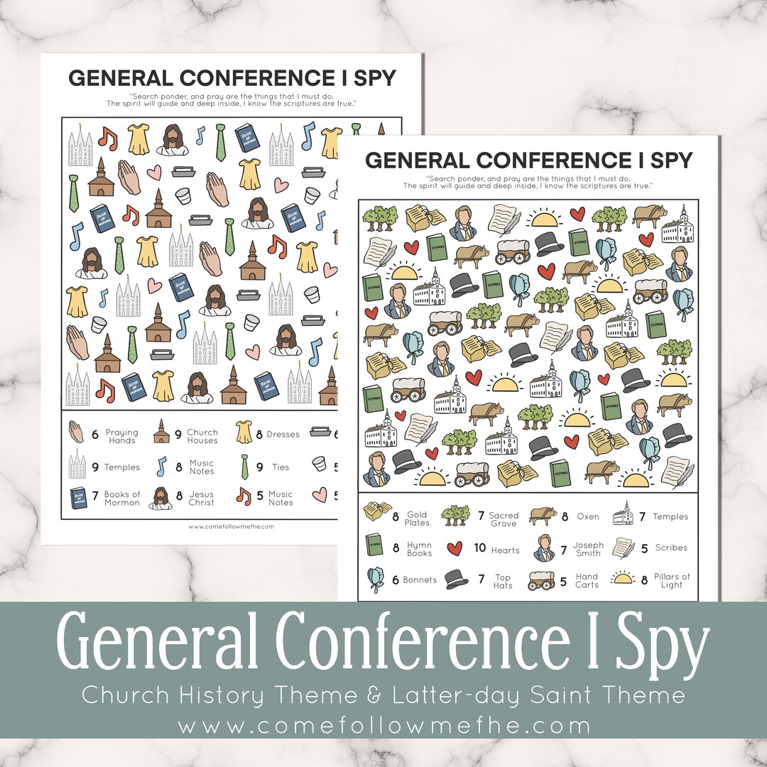 General Conference I Spy Pages // April Conference, General Conference ...