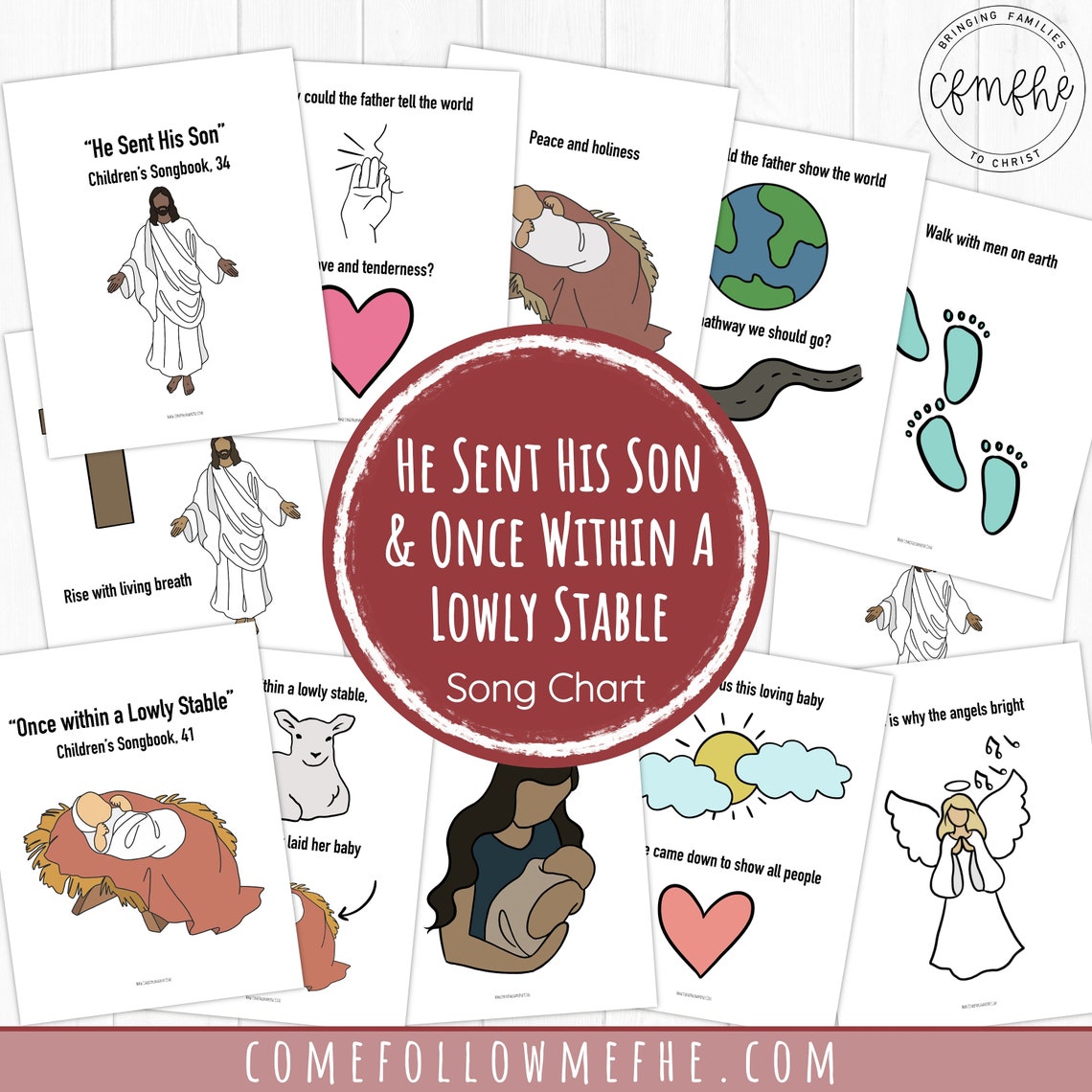 He Sent His Son & Once Within A Lowly Stable Song Charts - Etsy