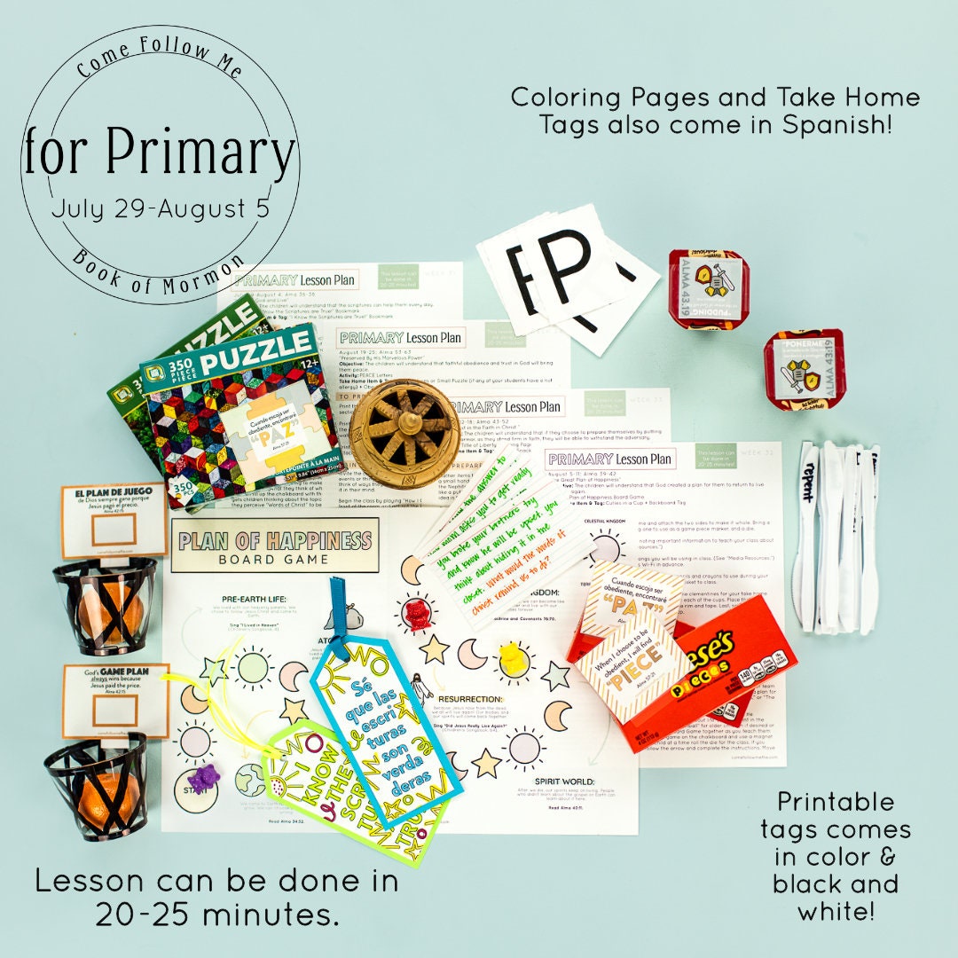 PRIMARY Lessons | Book of Mormon | August Lessons July 29-aug 25 // LDS ...