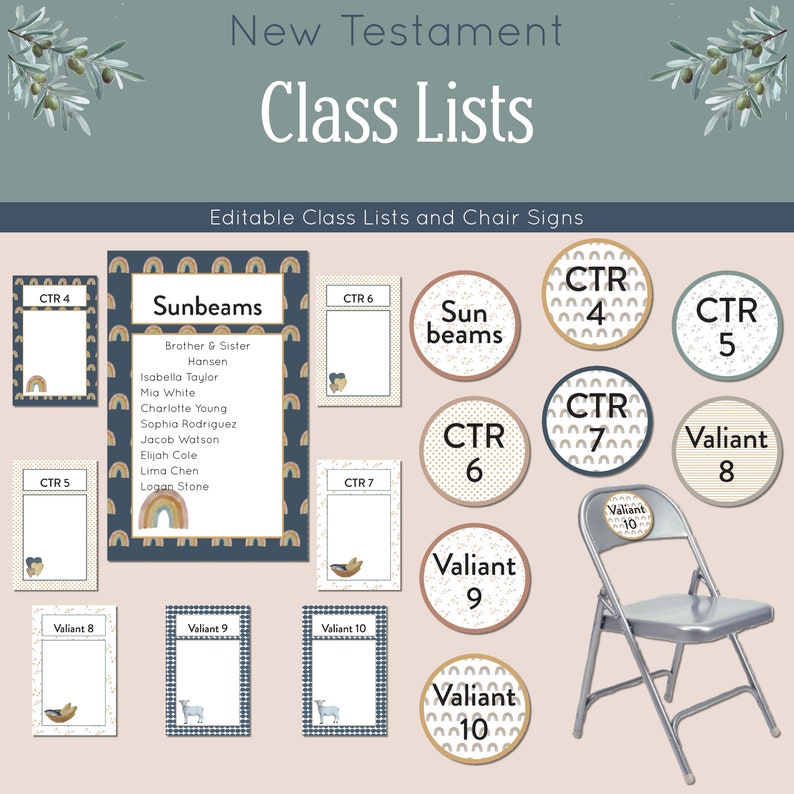 New Testament 2023 Primary Class Signs // LDS Primary Primary - Etsy