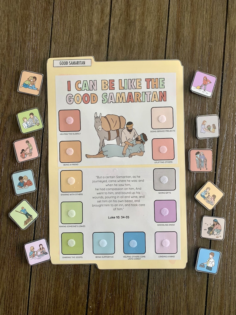 Good Samaritan File Folder Game // New Testament Study New - Etsy