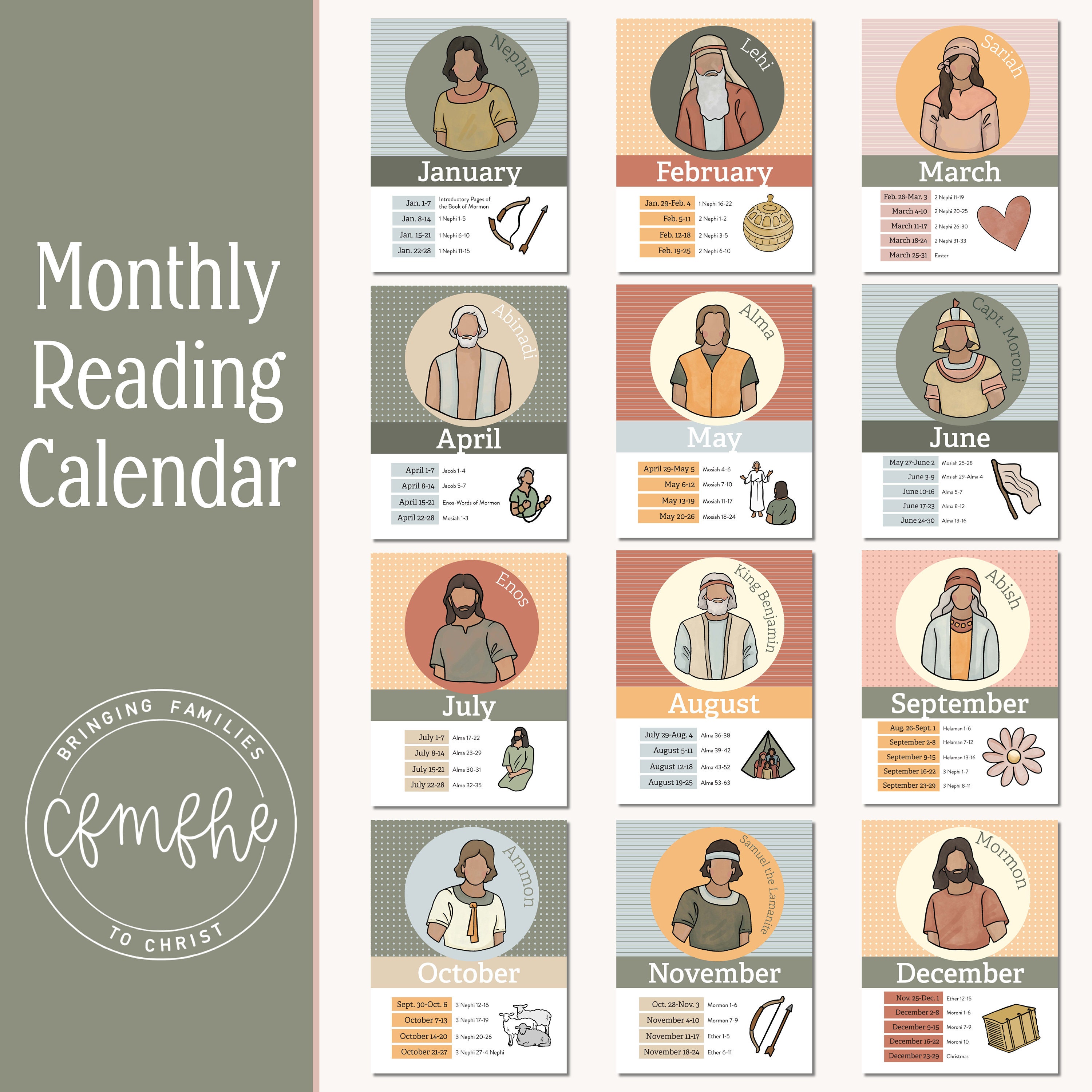 Book of Mormon 2024 Family Bundle // Family Home Evening, Come Follow ...