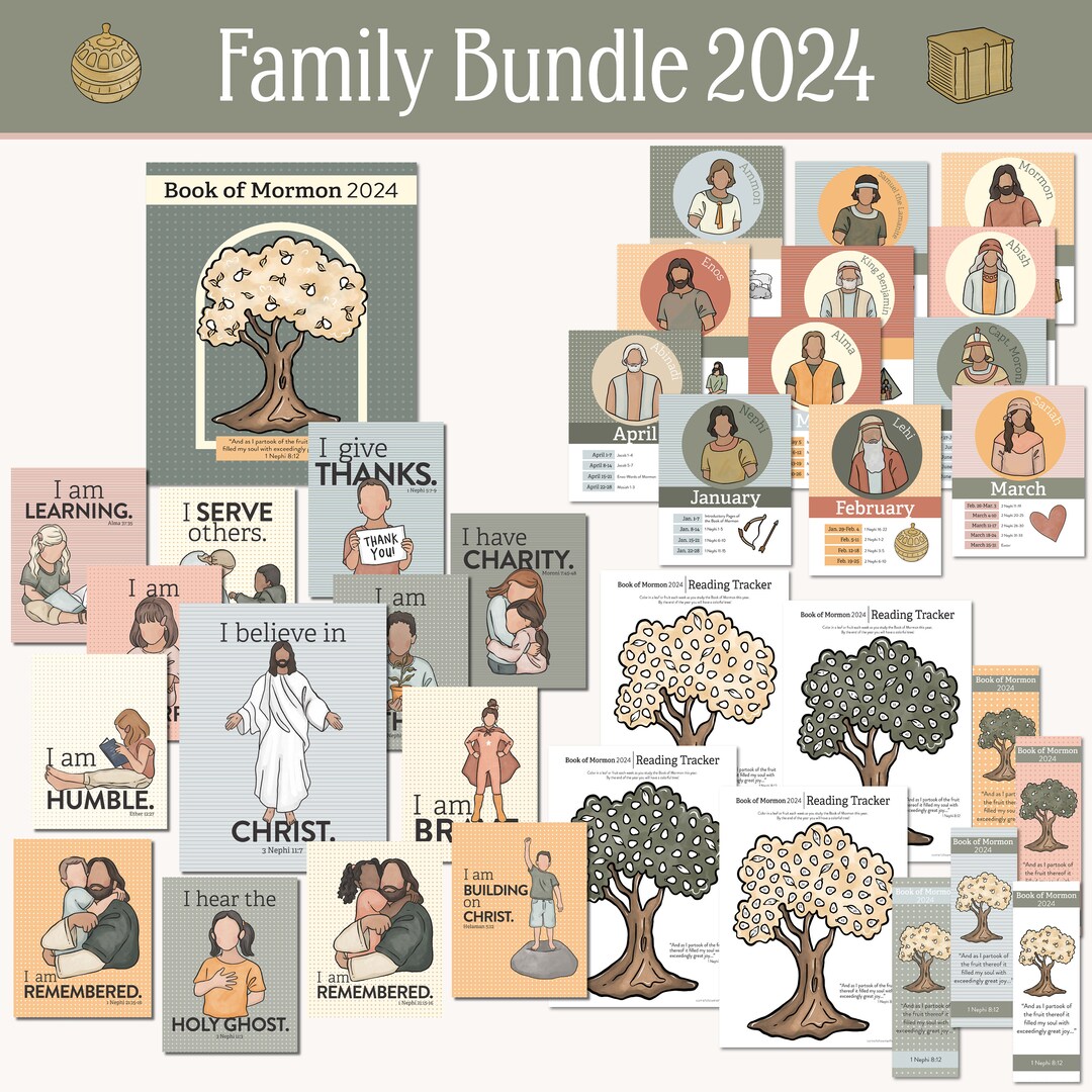 Book of Mormon 2024 Family Bundle // Family Home Evening, Come Follow ...