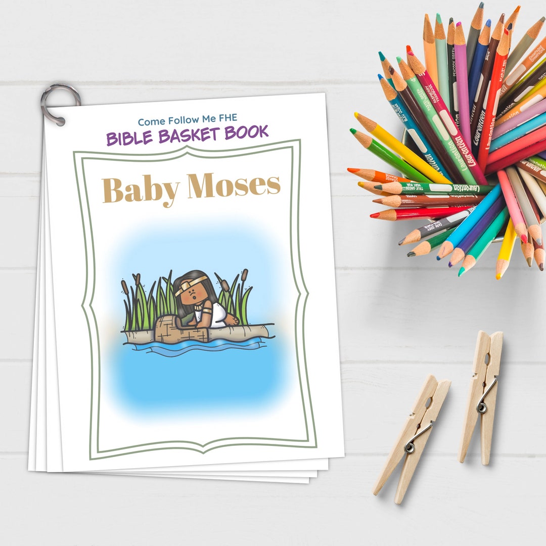 Baby Moses Bible Basket Book - Etsy