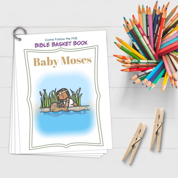 Baby Moses Bible Basket Book - Etsy