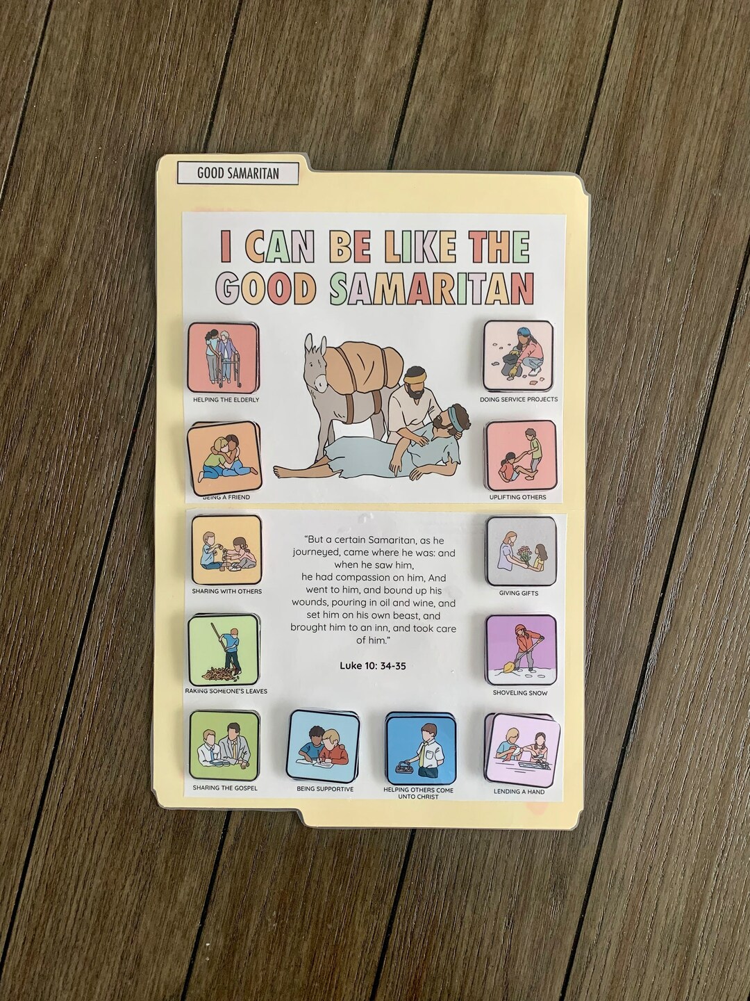 Good Samaritan File Folder Game // New Testament Study, New Testament ...