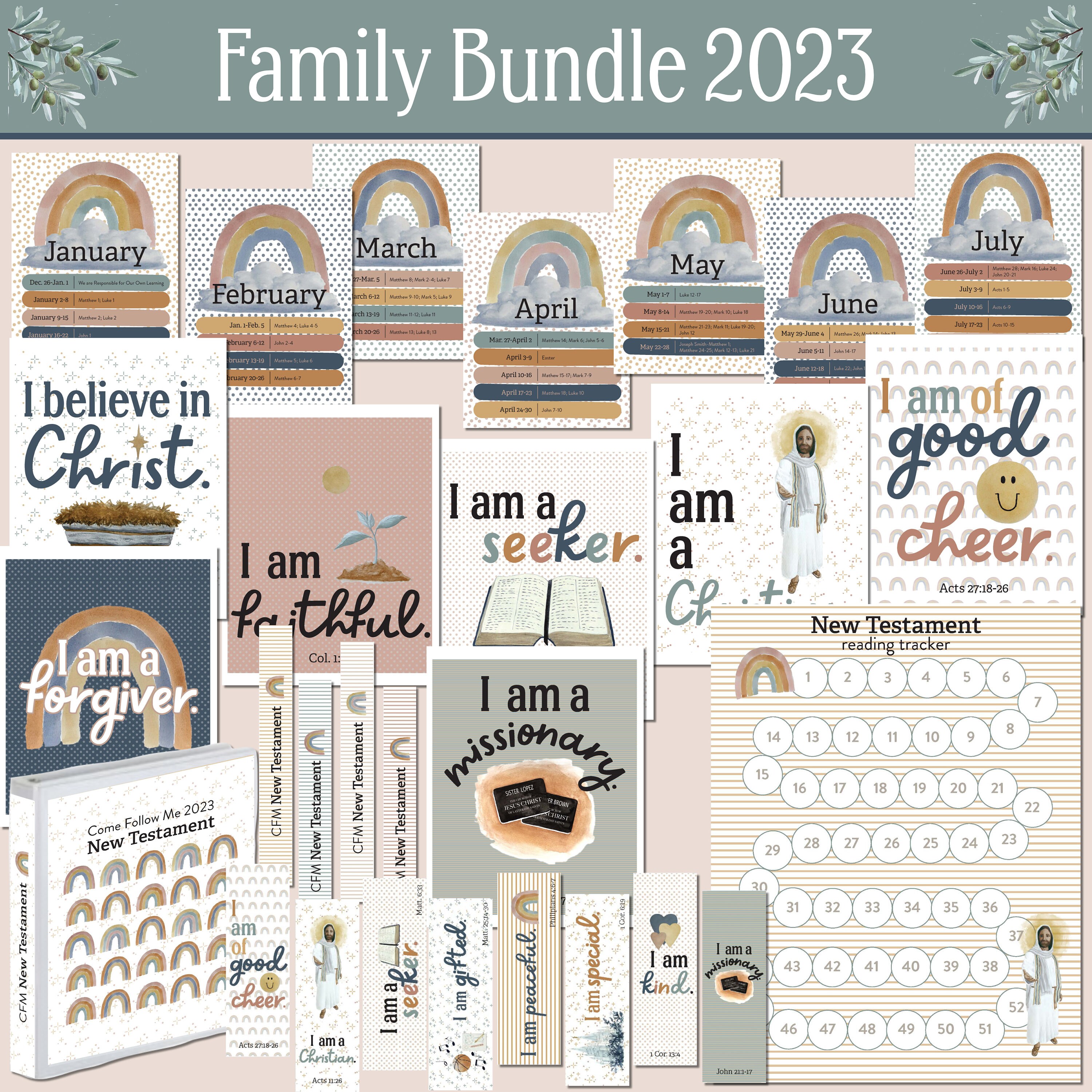 New Testament 2023 Family Bundle // Family Home Evening Come - Etsy