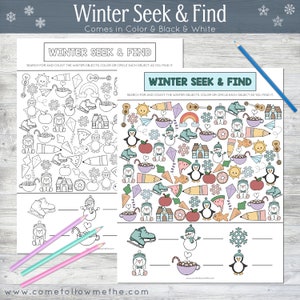Winter Boredom Buster Bundle // Kids Activities, Word Search, This or ...