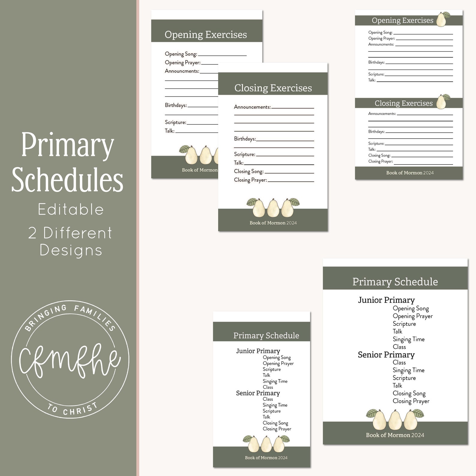 Book of Mormon Primary Presidency Bundle//lds Primary, Primary ...