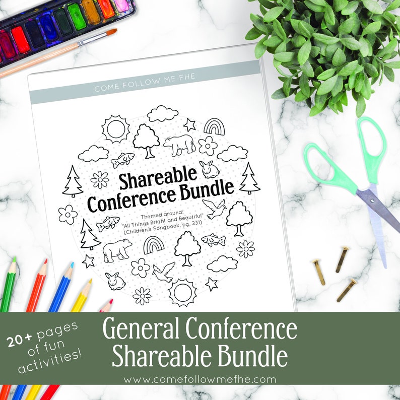 General Conference Activity Bag Bundle for Kids // October 2023 ...
