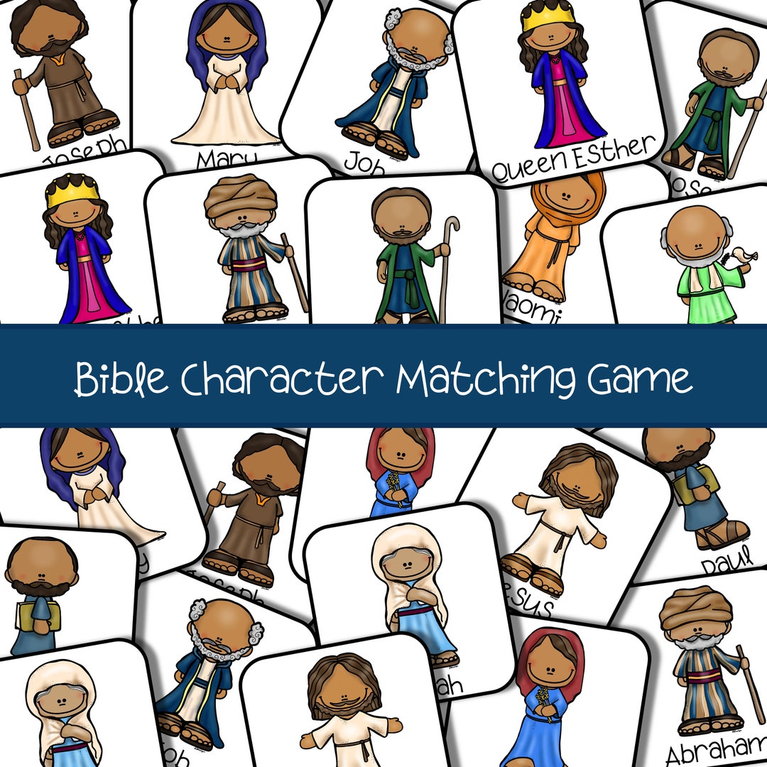 Bible Character Matching Game // Old Testament, New Testament, Bible ...