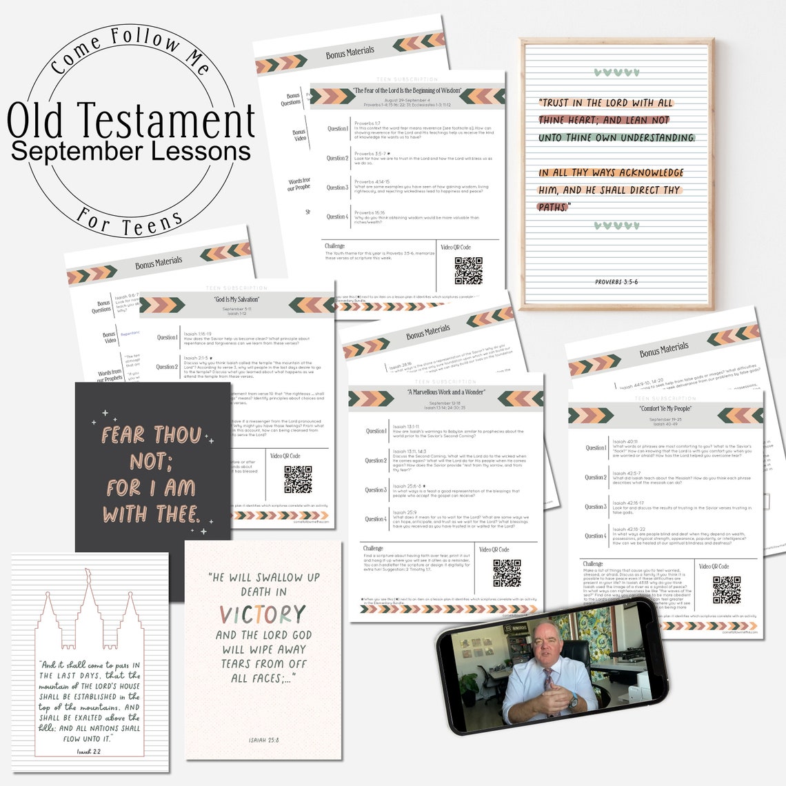 TEEN: Old Testament September Lessons Aug 29 Sept 25 // Come - Etsy