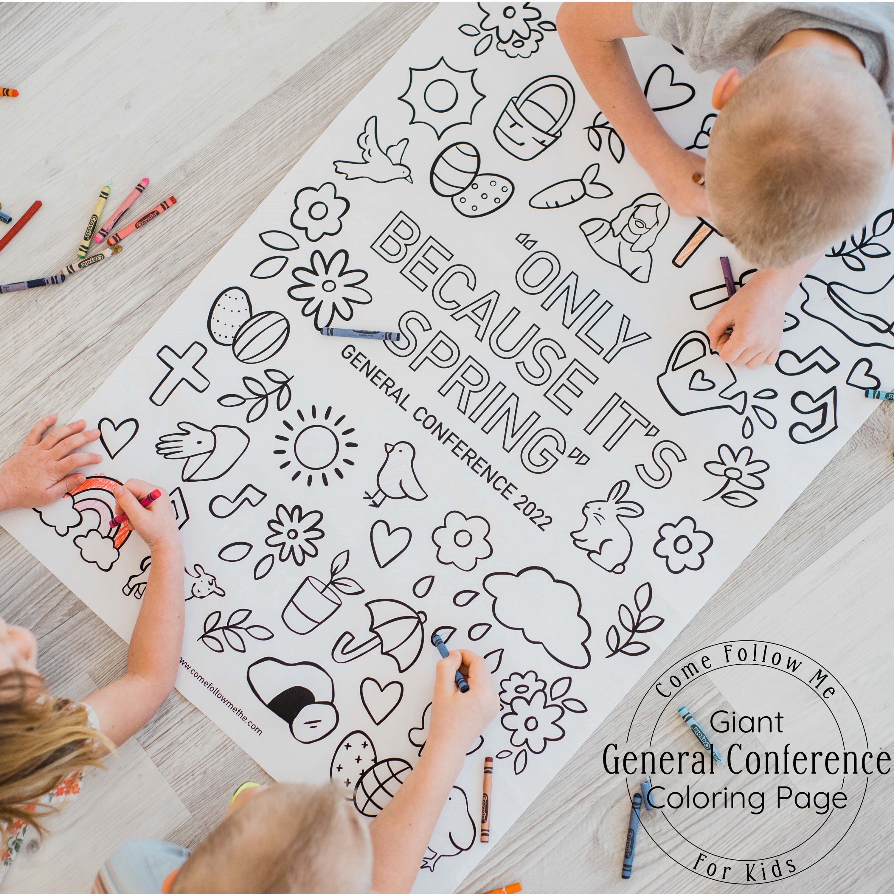 Large General Conference Coloring Page April 2022 // LDS - Etsy