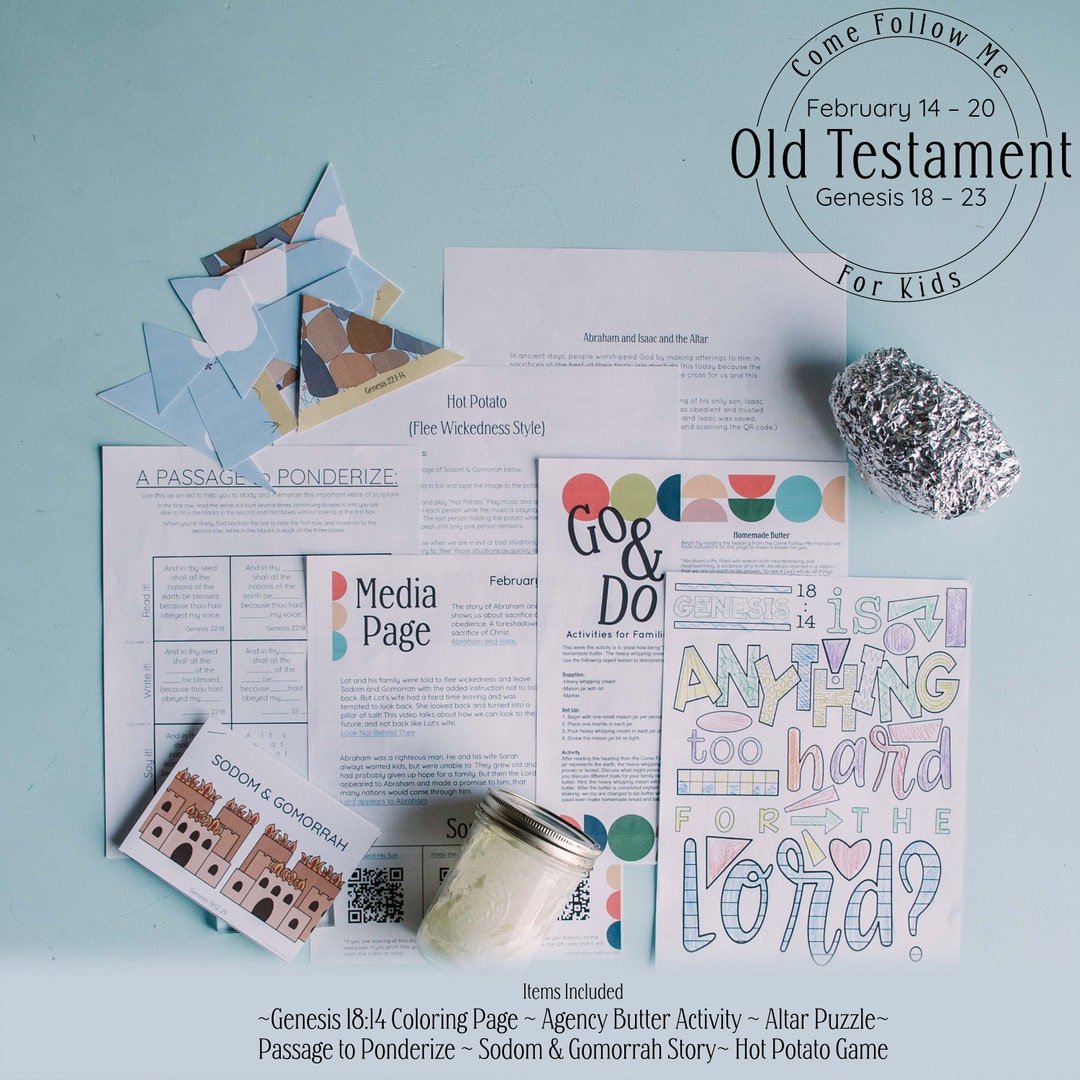 Come Follow Me Primary 2022 STANDARD: Old Testament Lesson 8 - Etsy