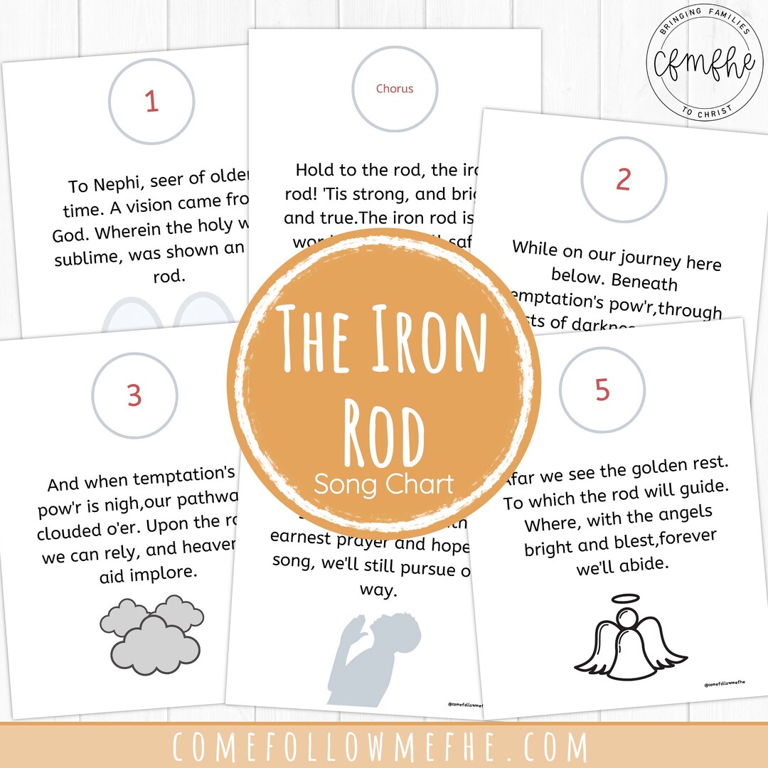 The Iron Rod Song Chart // Primary, Singing Time, Primary Song, LDS ...