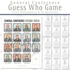 General Conference Guess Who Game // General Conference, Quiet Activity ...
