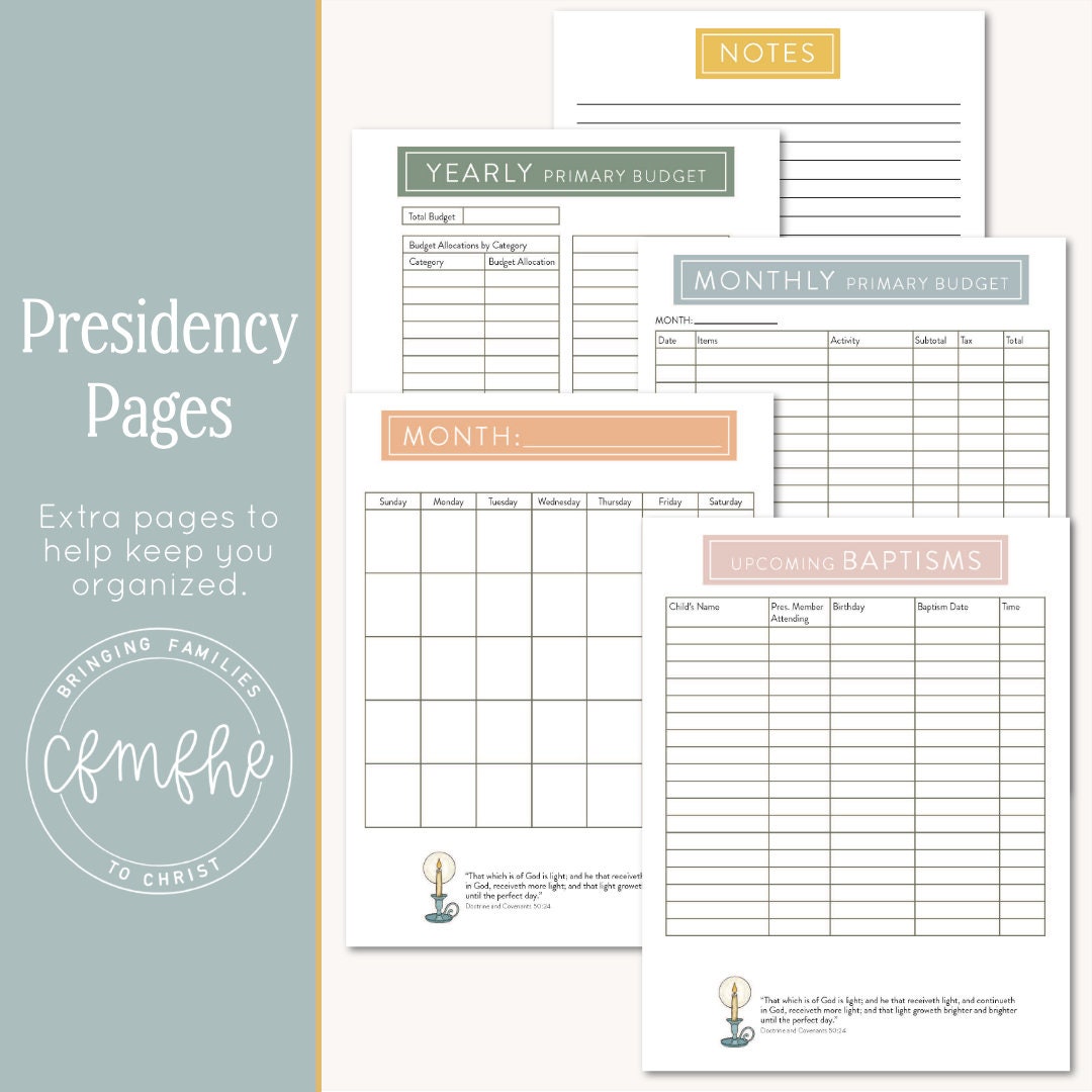 Doctrine and Covenants 2025 Primary Presidency Bundle // LDS Primary ...