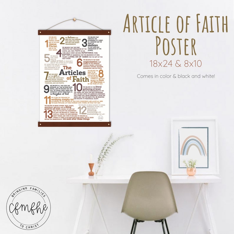 Articles of Faith Poster // LDS Activities, LDS Articles of Faith, LDS ...