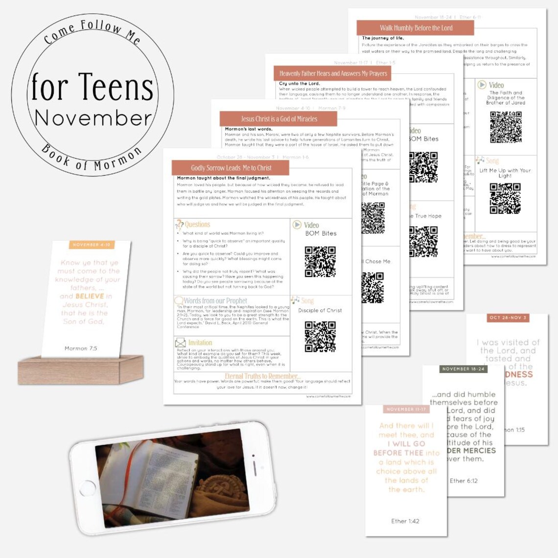 TEEN: Book of Mormon | November Lessons | Oct 28-nov 24 // Come Follow ...