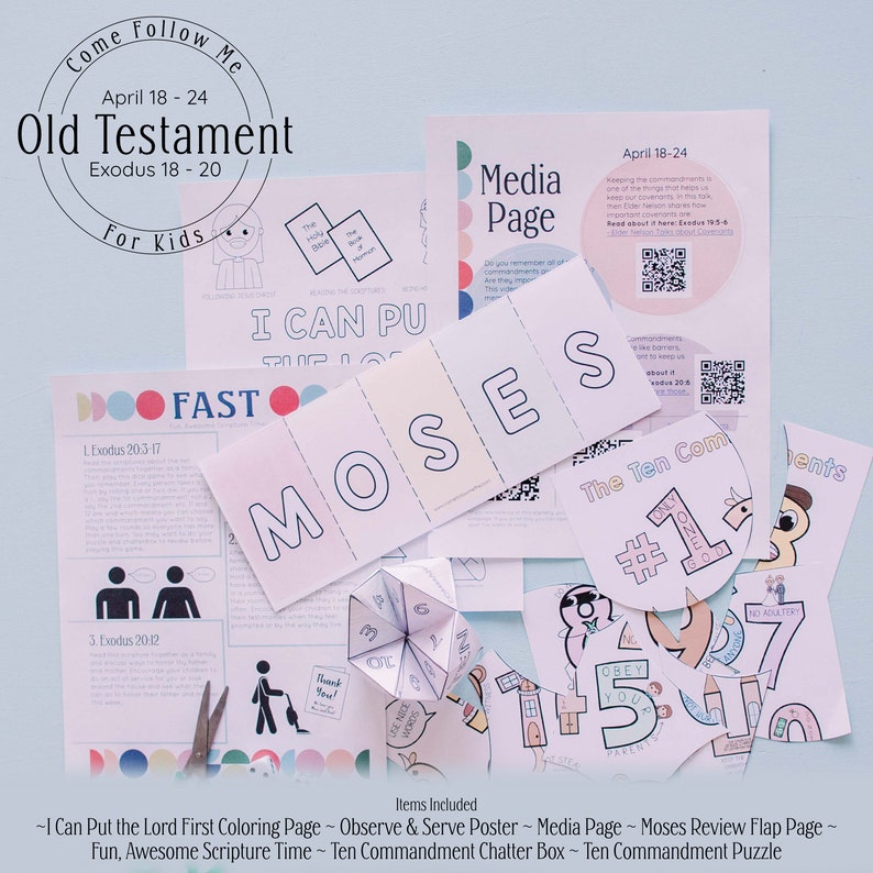 Come Follow Me Primary 2022 ELEMENTARY: Old Testament Lesson - Etsy