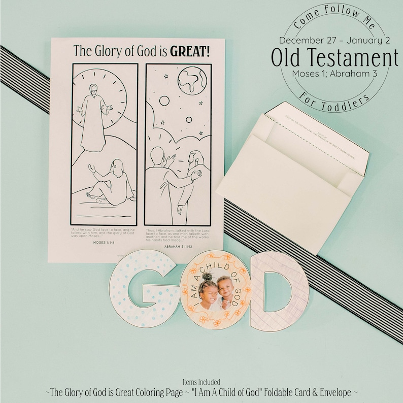 Come Follow Me Primary 2022 TODDLER: Old Testament Lesson 1 - Etsy