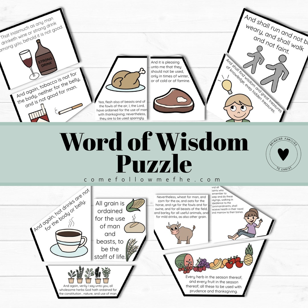 Word of Wisdom Puzzle - Etsy