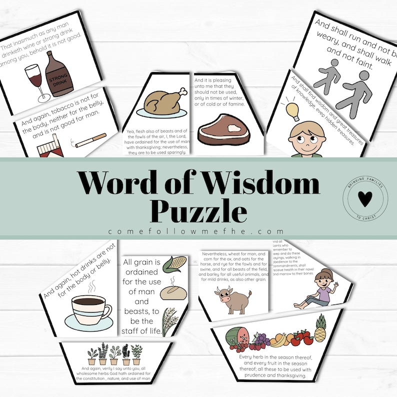 Word of Wisdom Puzzle - Etsy