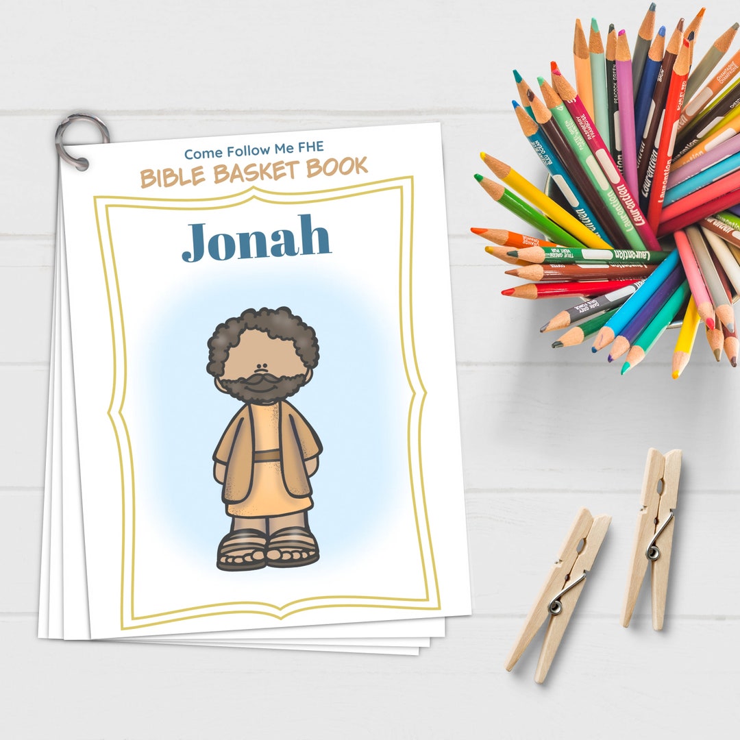 Jonah Bible Basket Book // Old Testament Study, Christian Bible Story ...