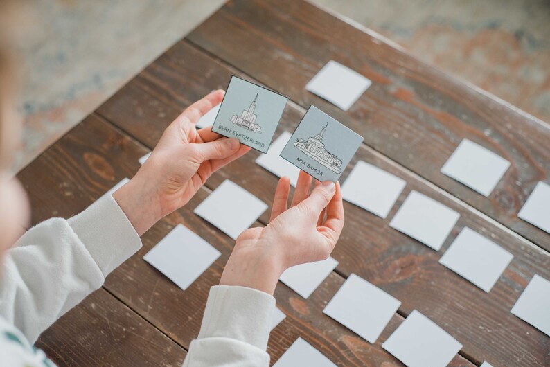 Temple Matching Game // Temples Around the World, LDS Temples, Matching ...