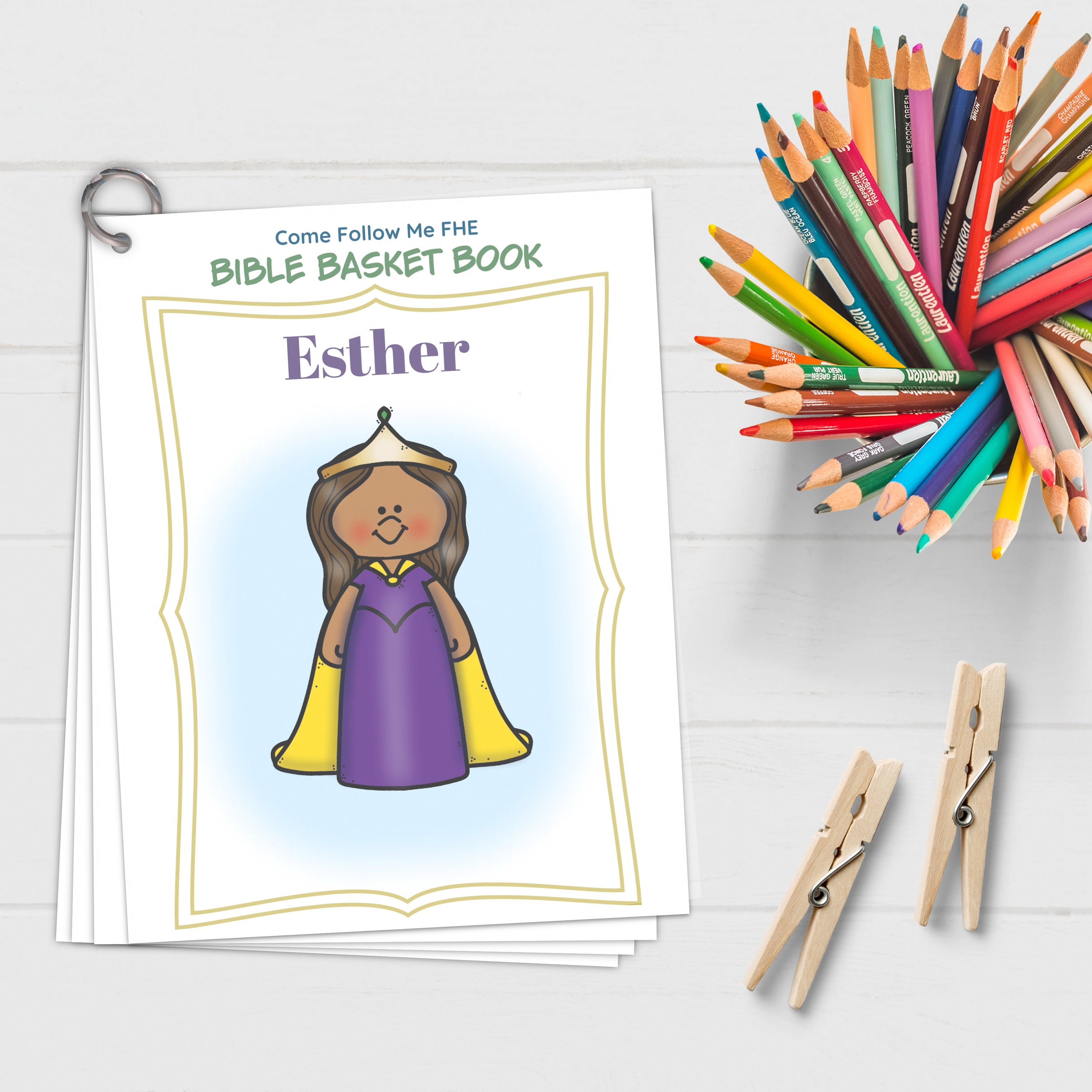 Esther Bible Basket Book // Old Testament Study, Christian Bible Story ...