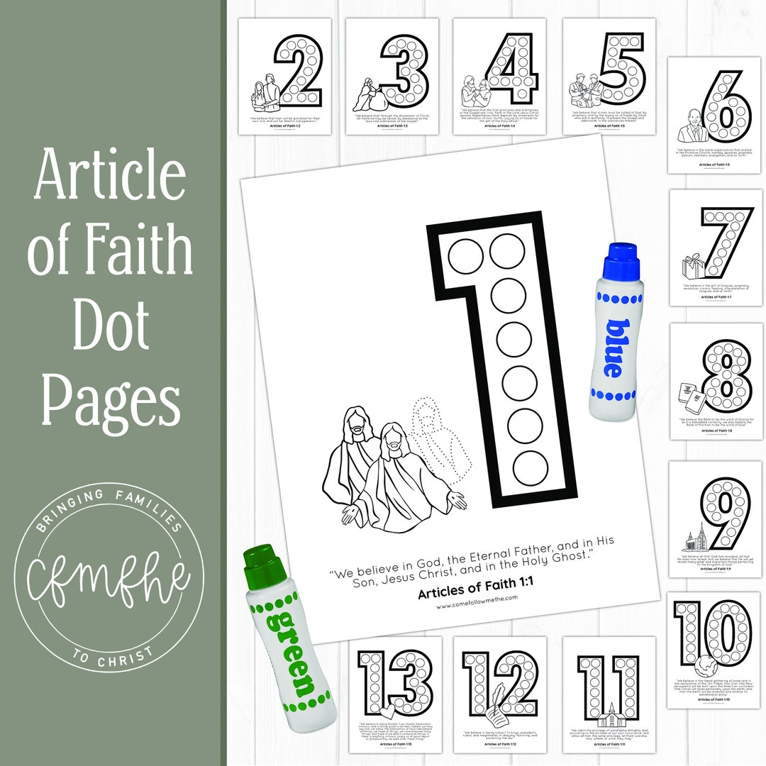 Articles of Faith Dot Pages // LDS Activities, LDS Articles of Faith ...