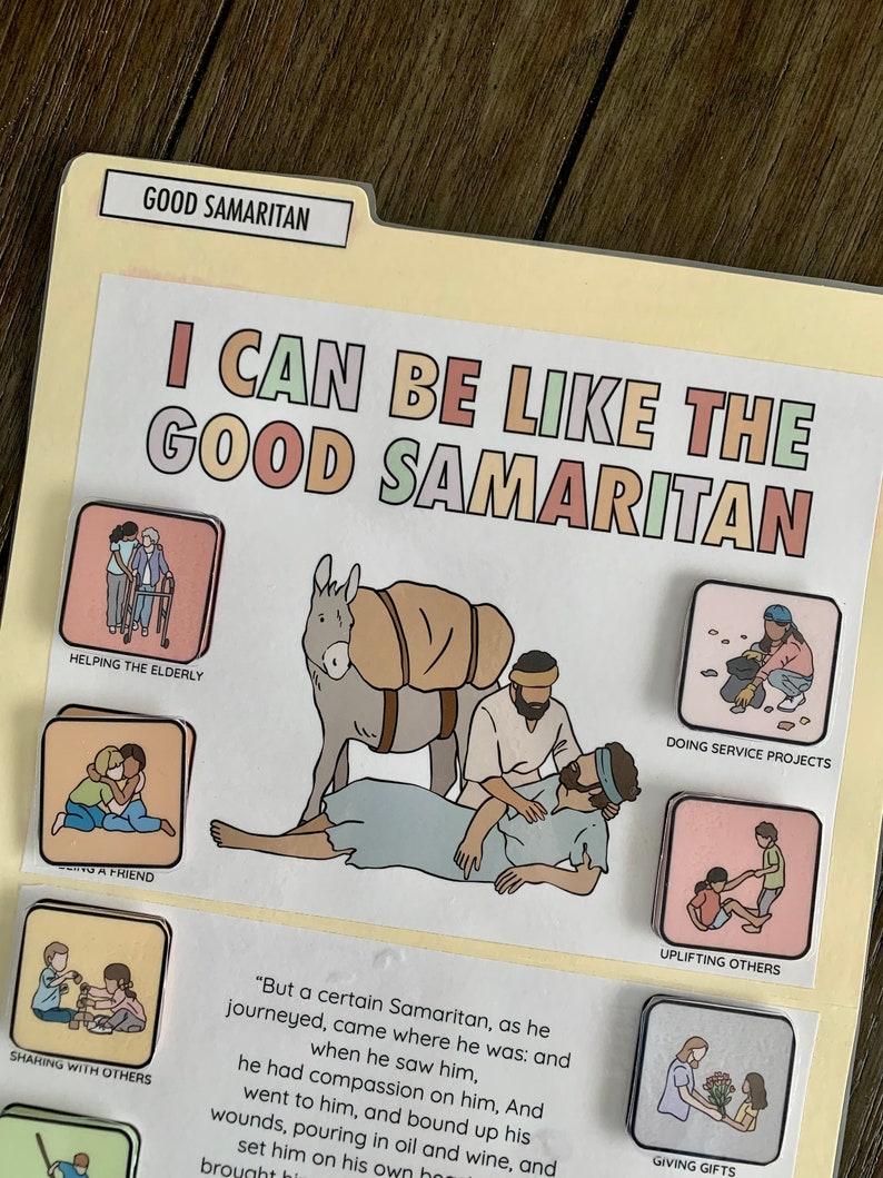 Good Samaritan File Folder Game // New Testament Study New - Etsy